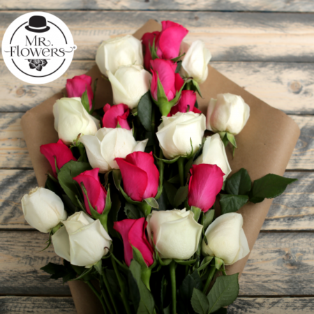 Ramo con 24 Rosas Rojas - Florería by Mr. Flowers